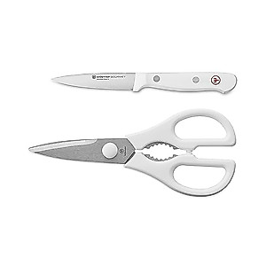 WÜSTHOF Gourmet White 2-Piece Paring and Shear Set