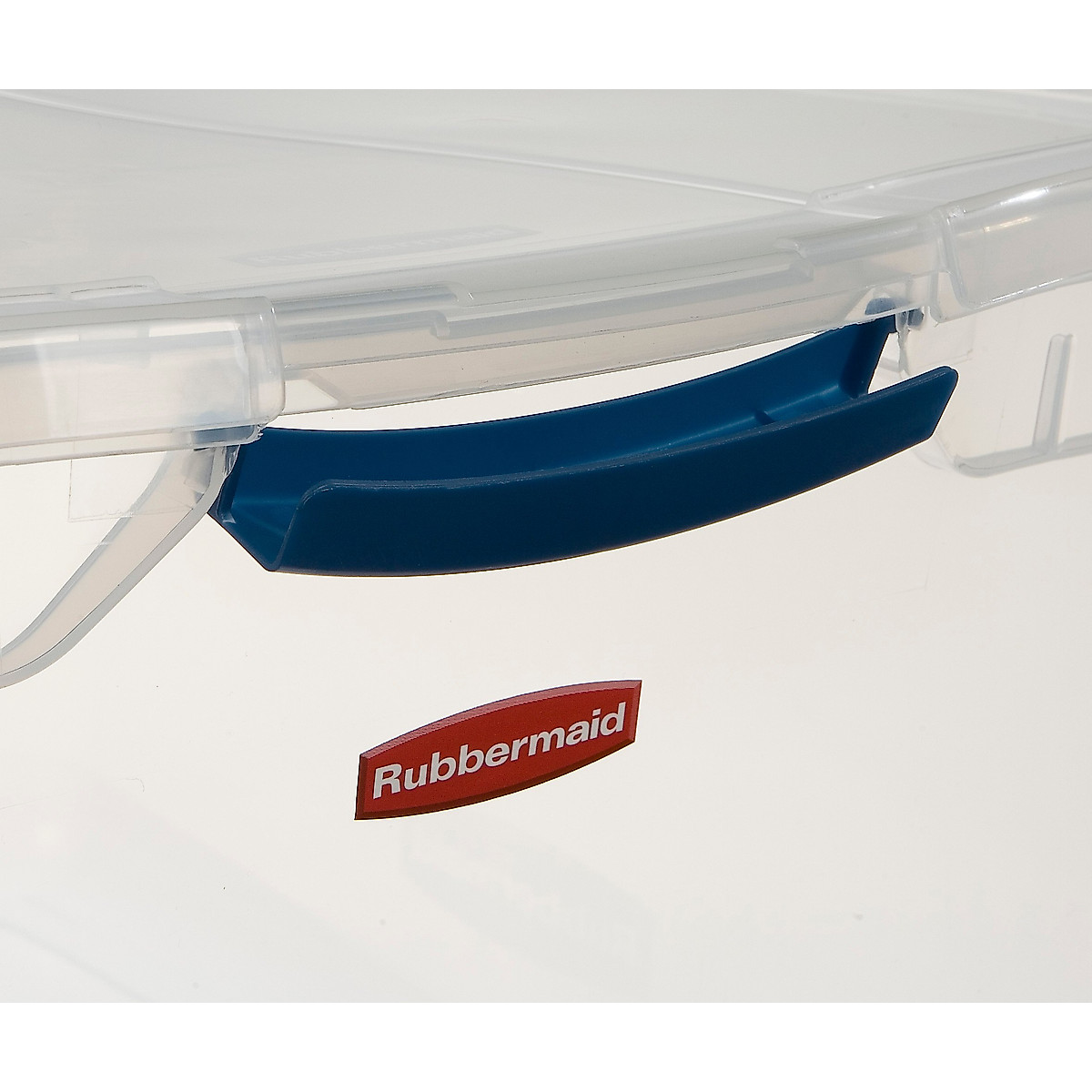 Rubbermaid Clever Store Latching Storage Tote Container, Clear, 30-Qt (FG3Q2500CLMCB)