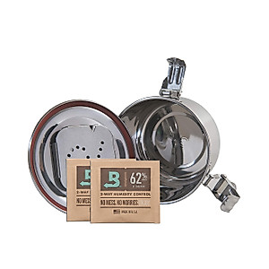 CVault Humidity Control Airtight Stash Container by - Size: Large (2-8g Boveda Packs Included)