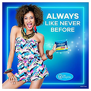 Always Maxi Feminine Pads for Women, Regular Absorbency, 24 Count, No Wings, Unscented (24 Count)