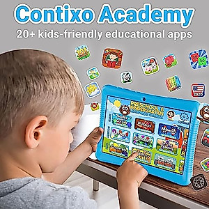 Contixo Kids Tablet K102 - 10-inch HD, Ages 3-7 Toddler Tablet with Camera, Parental Control, Android 10, 64GB, WiFi, Learning Tablet for Children with Teachers Approved Apps and Kid-Proof Case, Blue