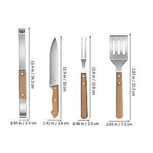 1 Set Bbq Tool Barbecue Grill Cutter Spatula Bbq Barbecue Grill Tool Kit Camping Cooking Utensils Bbq Grilling Kit Grill Accessories Tools Grilling Tongs Outdoor Barbecue Tools