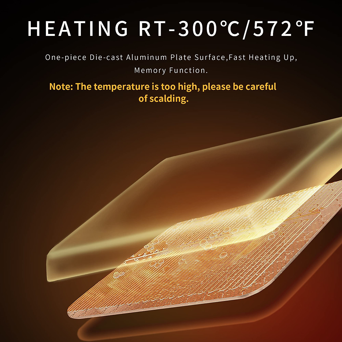 Magnetic Stirrer Hot Plate 300℃ 5000ml LCD Digital Hot Plate Stirrer 5.9×5.9 Inch Magnetic Stir Plate with Timer 100-1600RPM 110V Magnetic Hotplate Stirrer Mixer,Temp Probe Sensor Included