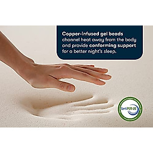 Serta CopperGel 2-in Memory Foam Mattress Topper, Queen