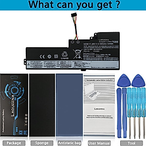LAQUEENA SB10K97578 Internal Laptop Battery Compatible with Lenovo ThinkPad T470 T480 A475 A485 TP25 Series SB10K97577 SB10K97576 01AV421 01AV419 01AV420 01AV489 11.46V 24Wh 3-Cell