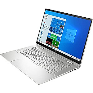 HP Envy X360 15 2-in-1 Business Laptop 15.6" FHD IPS Touchscreen 11th Gen Intel Quad-Core i5-1135G7 (Beats i7-1065G7) 16GB RAM 1TB SSD Backlit Keyboard Fingerprint Win10 Silver + HDMI Cable