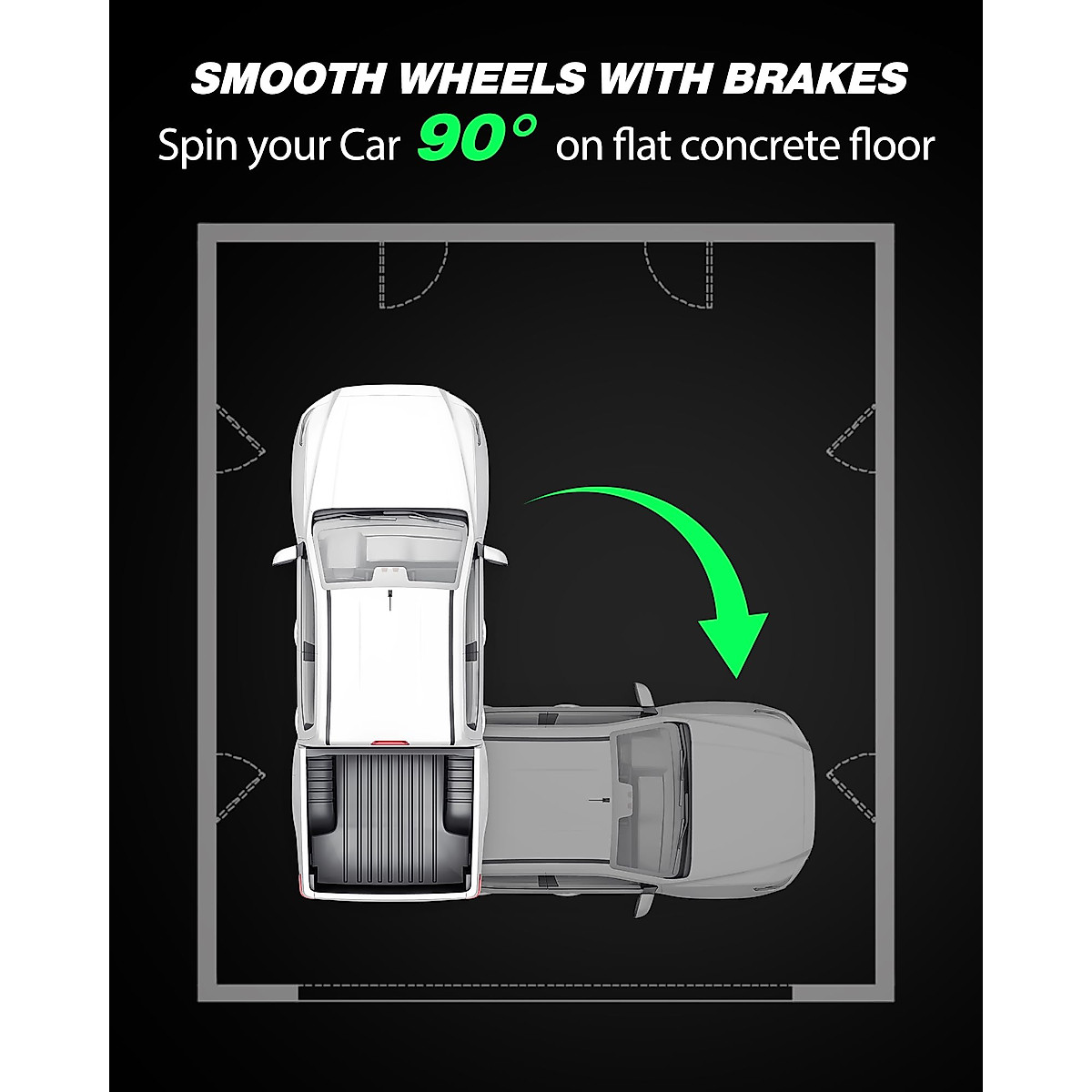 Garvee Car Dolly Set of 4 with 6000 lbs Capacity, Carbon Steel Heavy Duty Car Mover Wheel Dollies with Antiskid Plate & 360 Degree Rotatable Wheel, 16"*13", Red