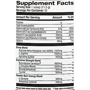 Rivalus, Powder Burn 2.0 Punch 30 Serving, Knockout Punch, 10.1 Ounce