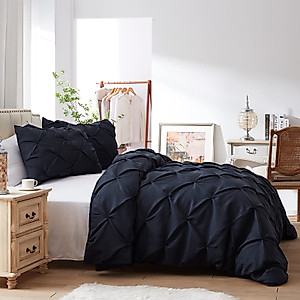 SunStyle Home Duvet Cover Twin Size - Reversible Pintuck Duvet Cover Set with Zipper Closure, Rust 2 Pieces Bedding Set, 1 Duvet Cover 68"x90" and 1 Pillow Sham 20"x26"