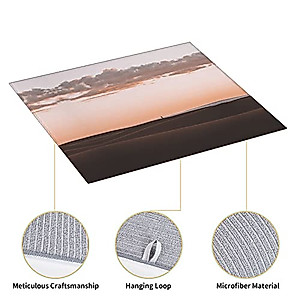 Lonely shadow on the desert Printed Drying Mat For Kitchen Ultra Absorbent Microfiber Dishes Drainer Mats Non-Slip Silicone Quick Dry Pad - 18 X 16inch
