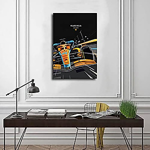 ERWYN Mclaren poster Formular One Poster F1 Walls Canvas Car Posters Wall Art Canvas For Boys Room Vintage Unframe-style 12x18inch(30x45cm)