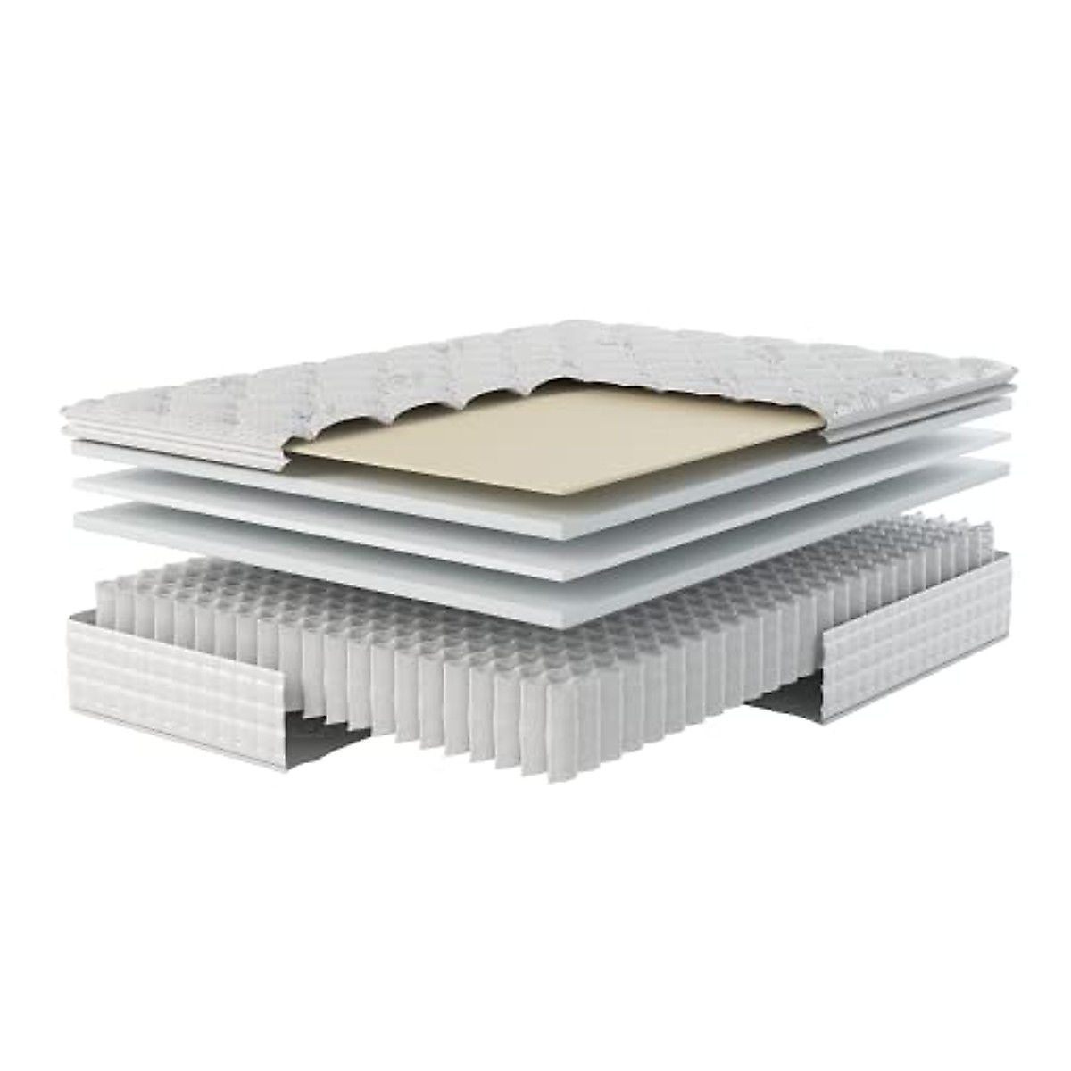 NapQueen Cashmere, 14" Twin XL Hybrid of Memory Foam and Edge Support Pocket Coils, Pillow Top Mattress