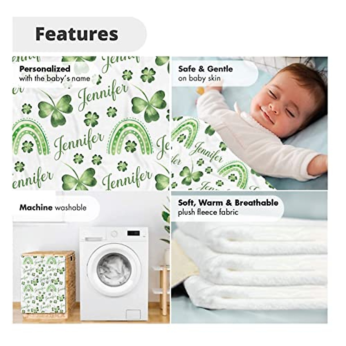 Personalized Saint Patricks Day Blanket,Rainbow St Patricks Day Blanket,Clover Blanket,Shamrock Blanket,Shamrock Throw Blanket,St Patricks Blanket,St Patricks Throw Blanket,Irish Throw Blanket