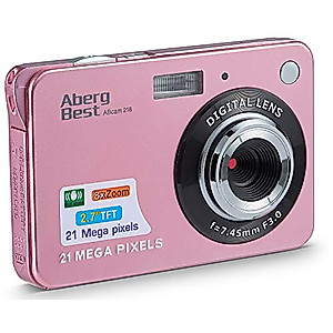 Digital Camera, AbergBest Mini Kids Digital Cameras for Teens with 8X Zoom HD 720P Compact Camera with LCD Screen for Students, Boys, Girls, Kids