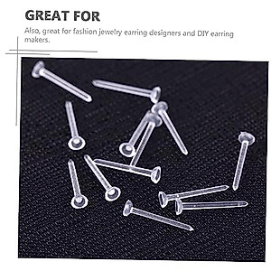 SEWACC 100 Pairs Plastic Earring Backs Locking Plugs Stoppers DIY Earring Accessories for Jewelry Making