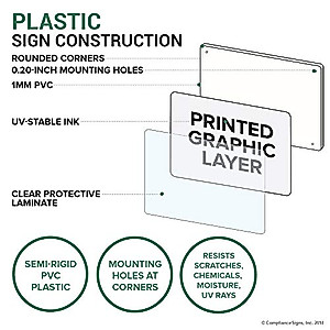 ComplianceSigns.com Table Designated For The Handicapped Sign, 10x7 in. Plastic for Accessible Dining/Hospitality/Retail