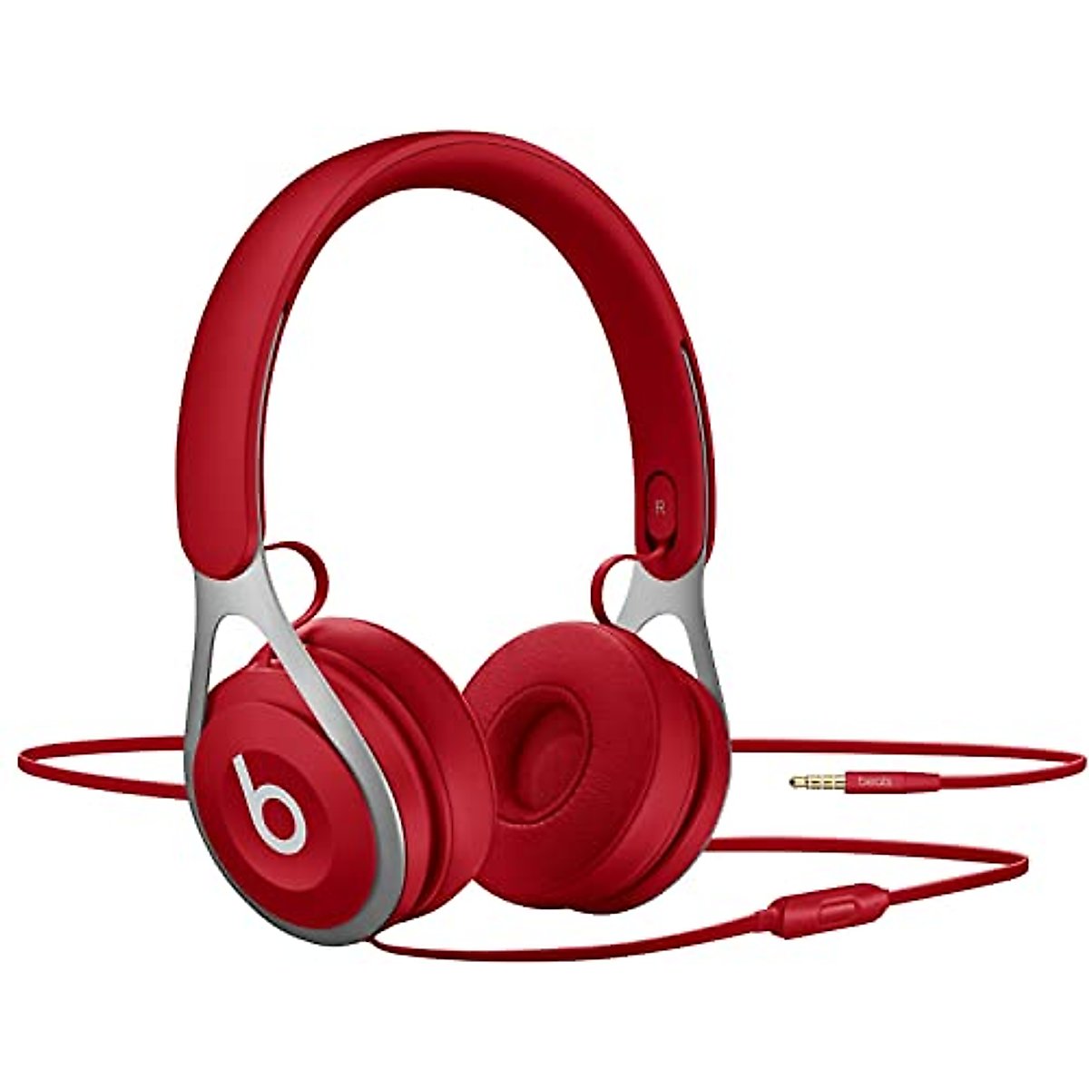 EP On-Ear Wired Headphones with Inline Remote and Microphone Bundle with Carrying Case (Red)