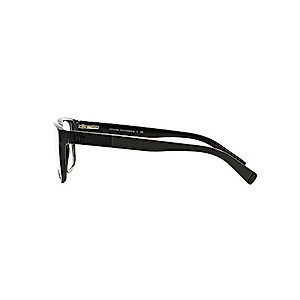 A|X ARMANI EXCHANGE Men's AX3025 Rectangular Prescription Eyewear Frames, Black/Demo Lens, 53 mm