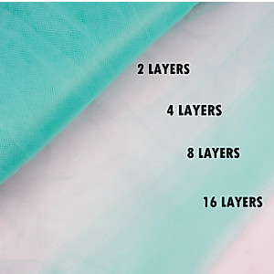 Craft And Party, Aqua Fabric Tulle Roll 54 Inch by 40 Yards (120 ft) Fabric Tulle Bolt for DIY Tutu Skirt, Wedding and Decoration (Aqua)