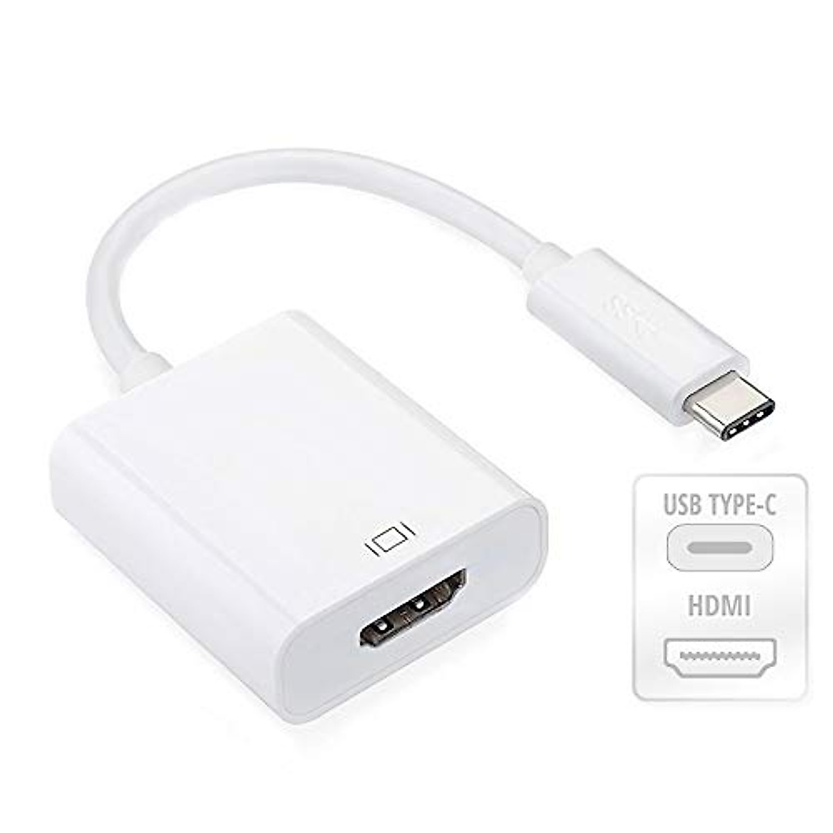 Jiali USB-C Converter Adapter Cable 15cm USB-C/Type-C 3.1 Male to HDMI Female Adapter Cable, for MacBook 12 inch/Chromebook Pixel 2015
