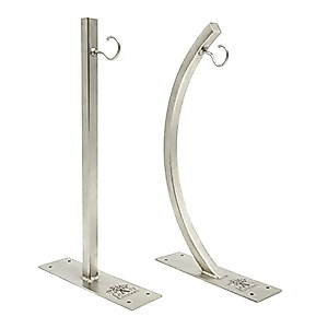 Leafy Creations High End Straight Stainless Steel Plant Hanger, Plant Hooks for Outdoor Hanging Plants, Shepherds Hook for Outdoor, Hanging Bracket for Garden, Bird Feeder Hangers for Outside