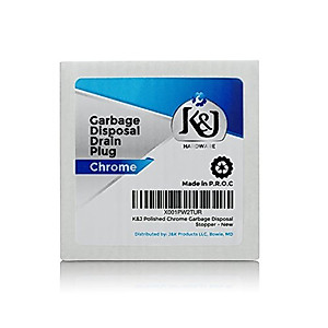 K&J Universal Kitchen Sink Stopper -Garbage Disposal Plug - Kitchen Sink Plug for Insinkerator, Kitchenaid, Kohler and More! … (Polished Chrome)