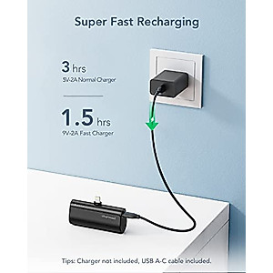 Small Portable Charger 5000mAh, Charmast Ultra-Compact 20W PD 18W QC 3.0 Fast Charging Power Bank Mini Battery Pack Compatible with iPhone 14/14 Pro Max/13/13 Pro Max, Samsung Galaxy S21, S20, S10, Mo