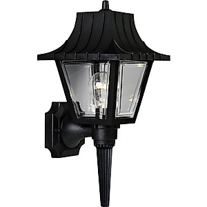 Progress Lighting P5815-31 Mansard Outdoor, 8-Inch Width x 17-Inch Height, Black