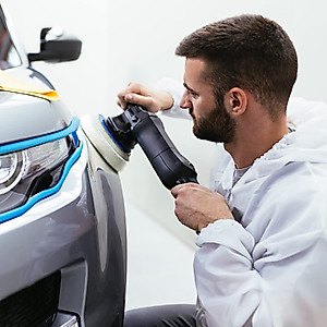 Bonsicoky 6 PCS Car Polishing Bonnet Buffing Pad Lamb Fleece Buffing Pad Cover for 5" - 6" Car Polisher, White