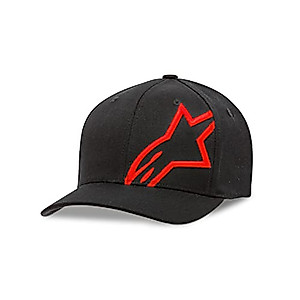 Alpinestars Standard Corp Shift 2 Curved Brim Hat Black/Red Lg/XL, Multi, one_Size