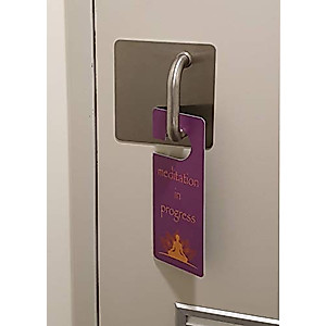 Meditation Door Sign | Do Not Disturb Sign Meditation in Progress | Meditation Gift for Home or Office