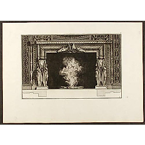 [Plate of an neo-Classical fireplace, from"Diverse maniere d'adornare i cammini ed ogni altra parte degli edifizi".