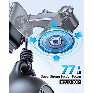 VICSEED Upgraded Phone Mount for Car - Anti-UV & No Melting Suction Cup - Long Arm Car Phone Holder Mount - Dashboard Vent Windshield Cell Phone Holder Car for iPhone 14 Pro Max Plus 13 All Mobiles