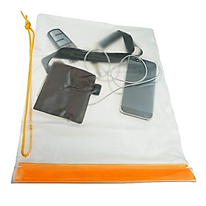 SE Set of 3 Waterproof Plastic Pouches with Hook and Loop Closure - TP126-3