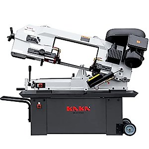KAKA Industrial BS-912B horizontal bandsaw 9"x12"Horizontal Metal Cutting Band Saw 4 Steps Blade Speed Metal Band Saw, Space Saver Movable Metal Cutting Band Saw 115V&230V Dual Voltage Prewired 1PH