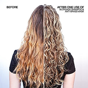 Redken Blondage Express Anti-Brass Mask For Blonde & Highlighted Hair - Ultra-Pigmented Purple Mask For Blonde Hair