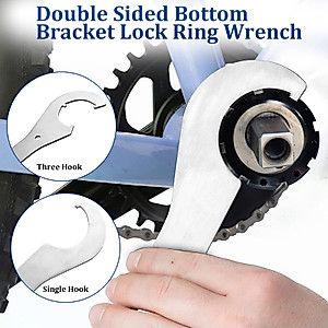 MATINA Bottom Bracket Tool, Bike Bottom Bracket Wrench, Bike Bottom Bracket Removal Tool, Double Sided Bottom Bracket Lock Wrench for Bicycle