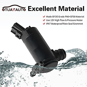 OTUAYAUTO Premium Windshield Washer Pump Replacement for 98-17 Ford Expedition Limited, 98-10 Ford Explorer, 00-05 Ford Excursion, Lincoln, Mercury -OE# Grommet 6F9Z-17664-A, F75Z-17664-BA