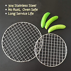 Turbokey Wire Steaming Cooling and Baking Barbecue Rack Dia 8.9" Stainless Steel Cross Wire for Air Fryer Instant Pot Pressure Cooker Canning Dutch Oven (225mm/8.9")