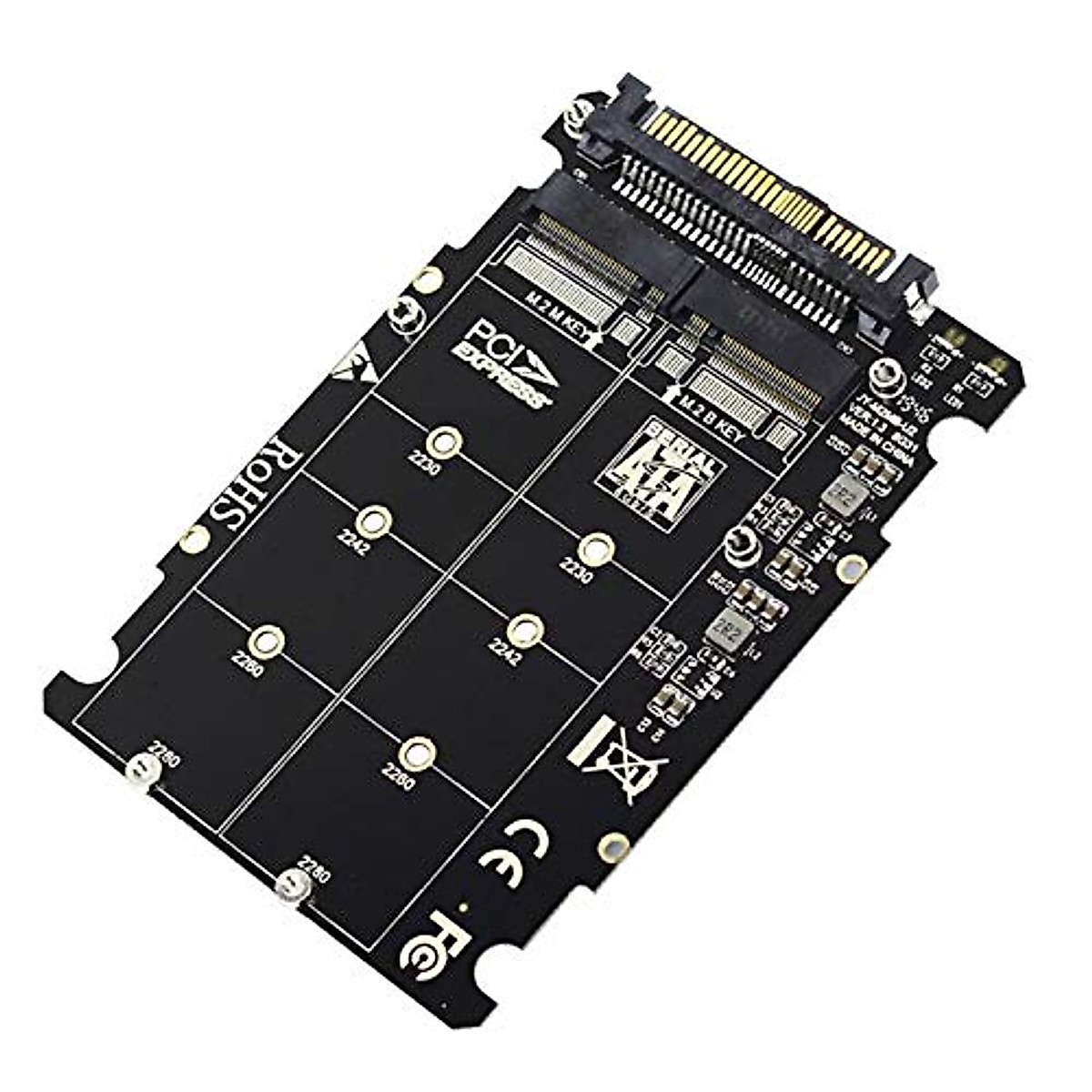 DOCOOP 2 in 1 M.2 NVMe SATA U2PCB M.2 NVME SSD Key M Key B SSD to U.2 SFF-8639 PCIe M2 Converter Desktop Computer Parts