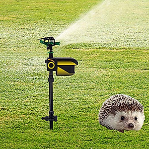 SHINING Bird Scare Garden Automatically PIR Sensor Water Jet Driving Animals (Yellow)