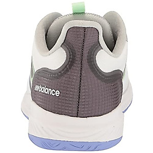 New Balance Women's 796 V3 Hard Court Tennis Shoe, Nb White/Castlerock/Vibrant Violet, 9 Wide US