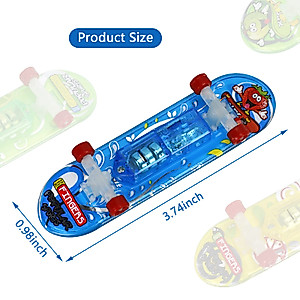 6Pcs Light up Finger Toys Professional Finger Skateboard, Mini Skateboard Fingerboards for Creative Fingertips Movement, Novelty Toys for Adults and Kids Boys Girls Gifts