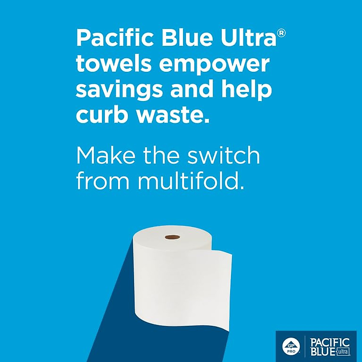 Pacific Blue Ultra 8" High-Capacity Automated Touchless Paper Towel Dispenser by GP PRO (Georgia-Pacific); Black; 59590; 12.9" W x 9" D x 16" H; 1 Dispenser