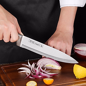 Kitchen Knife Set, 9-Piece Purple Professional Kitchen Knives Set with Acrylic Block, Non Stick Sharp Stainless Steel Chef Knife Set with Sharpener for Kitchen Cutting Kitchen Gifts for Women