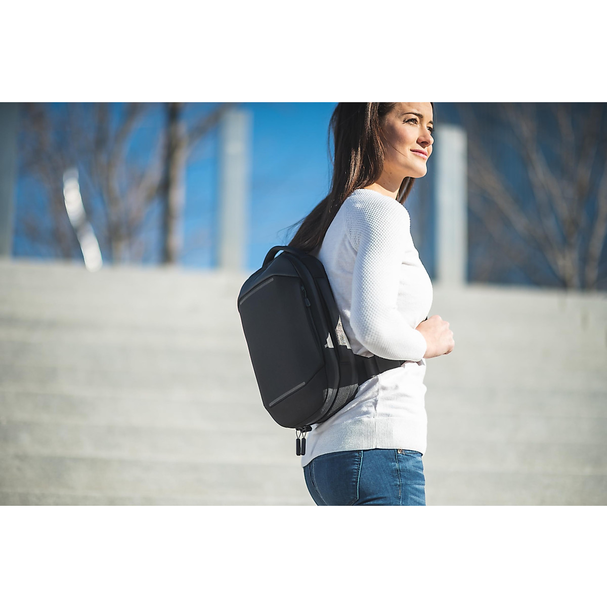 NOMATIC Navigator Premium Sling 6L (Black) | Crossbody Anti-Theft Sling Bag | Tech Organization, Water Resistant & Cord Passthrough- Minimalist Carry Bag