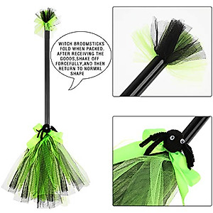 2 Pieces Halloween Witch Broom Plastic Broom Props Cosplay Broomstick for Halloween Costume Party Supplies