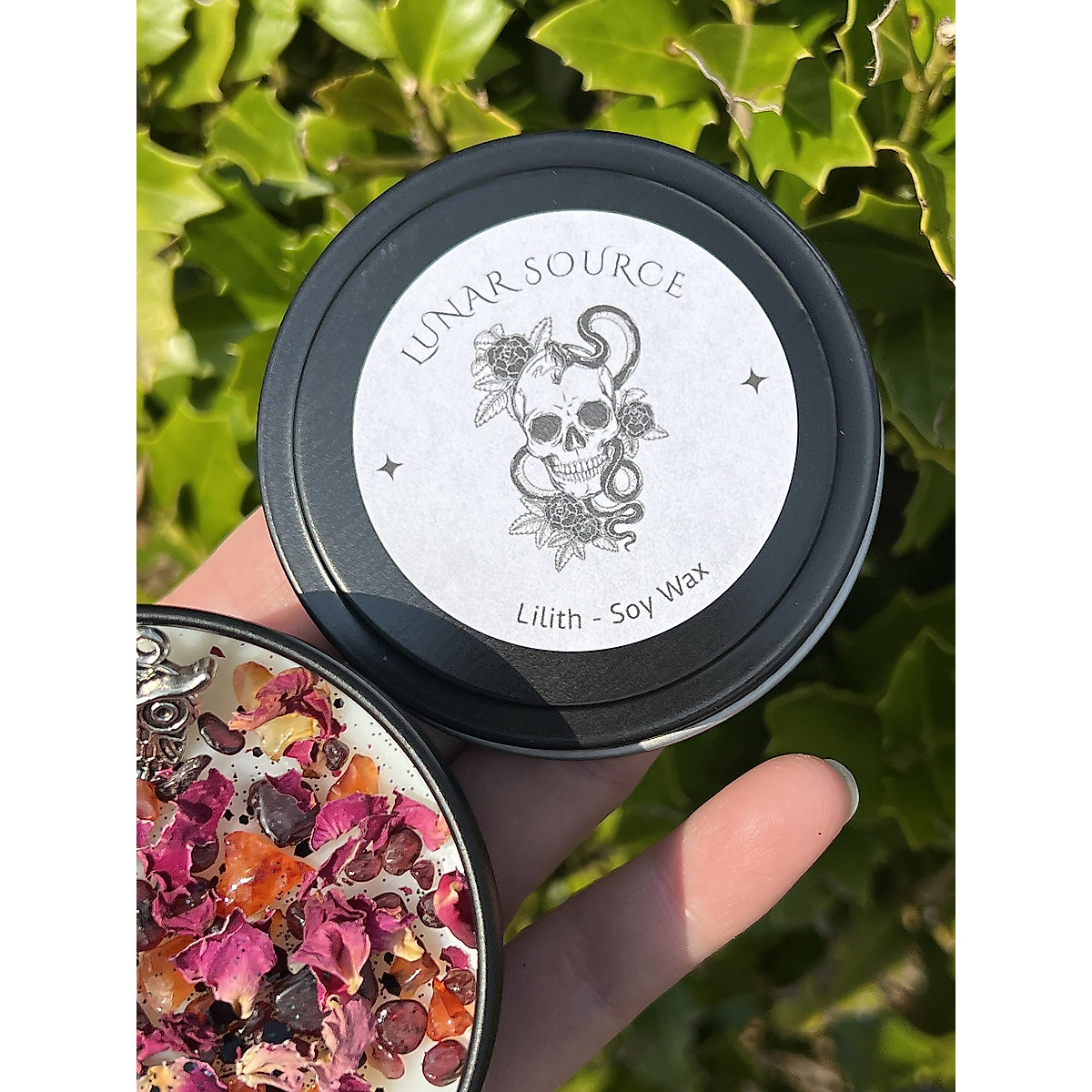 Lilith Candle | Witchcraft Pagan Witch Herbal Intention Dark Moon Goddess Lilit Temptress Spell Ritual Altar Devotee Offering Scented Gift