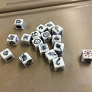 50 PCS Blank White Dice 16MM Acrylic Dice Blank White Cubes with Smoothed Surface Six Sided Dice for Board Games, DIY