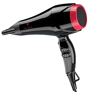 Wazor Ionic Lightweight Hair Dryer 1875W Ceramic Powerful Blow Dryer Pro AC Motor for Quick Drying, 2 Speed / 3 Heat Settings, Concentrator